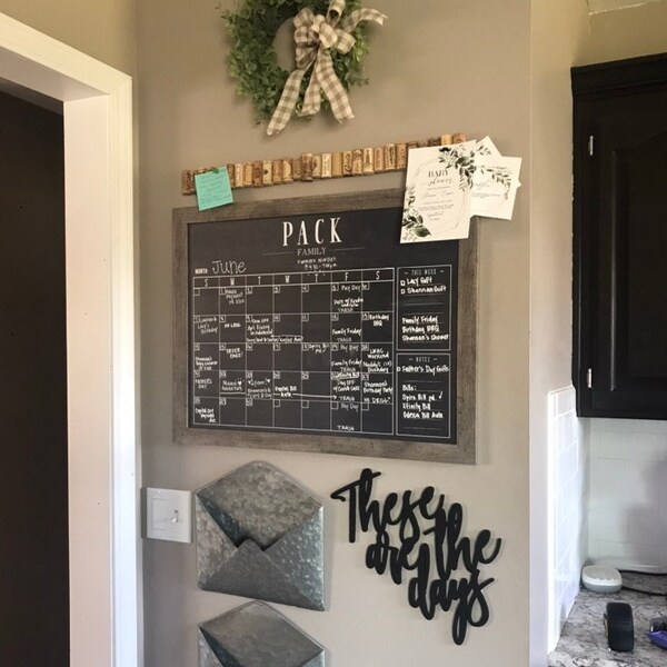 Family Calendar, Custom Calendar, Rustic Calendar , School Calendar - Etsy