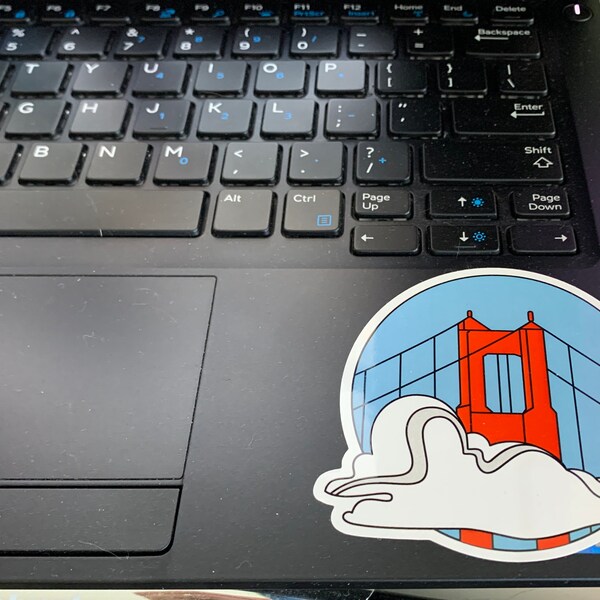 Karl the Fog Die Cut Sticker - Golden Gate Bridge - San Francisco - SF ...