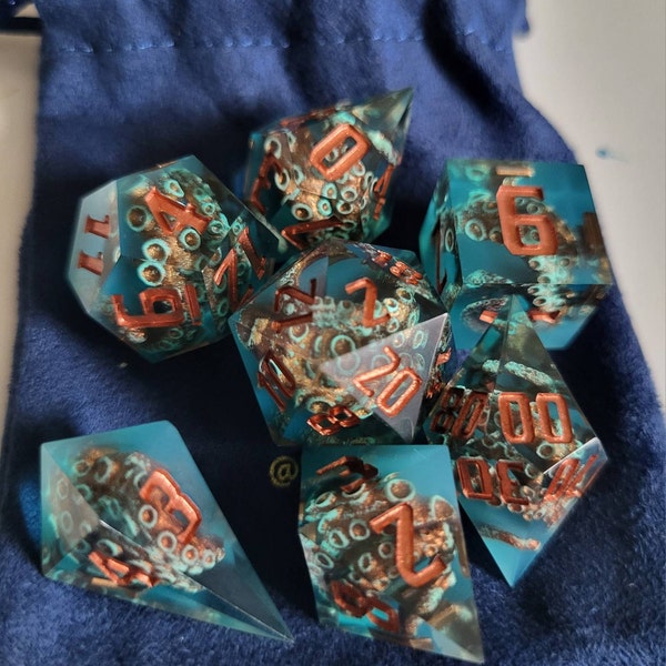 Terrarium Dice Flower Dnd Sharp Edges Dice Set, Plant Druid Dice ...