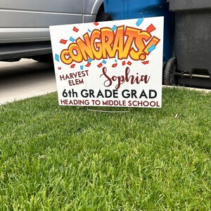 8th Grade Signs, Graduation Yard Sign, High School Graduation Lawn ...