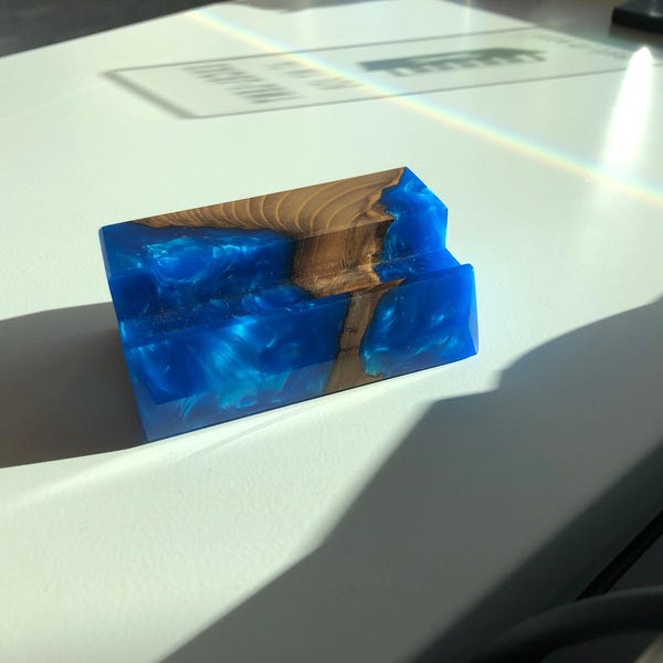 Resin & Wood Engagement Ring Box. Art Epoxy Slim Ring Box Proposal ...