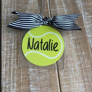 Tennis Bag Tag Tennis Name Tag Kids Bag Tag Tennis Party Favor Tennis ...