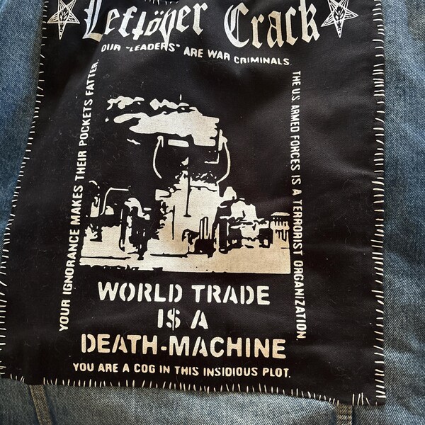 Leftover Crack Patch DIY Anarcho Crust Punk Citizen Fish Star Hipsters ...