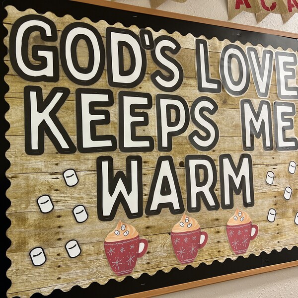 God's Love Keeps Me Warm - Christian Bulletin Board Set - Christian ...