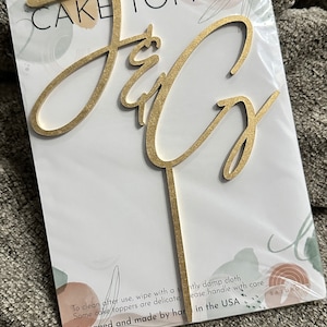 Letter Wedding Cake Toppers, Initial Cake Topper, Personalised Cake ...