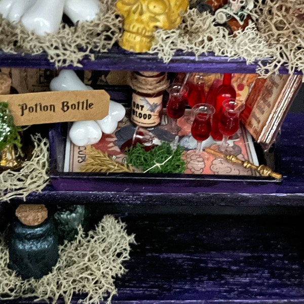 MOON DUST Spell Sheet Dollhouse Miniature Halloween Fairy Garden ...