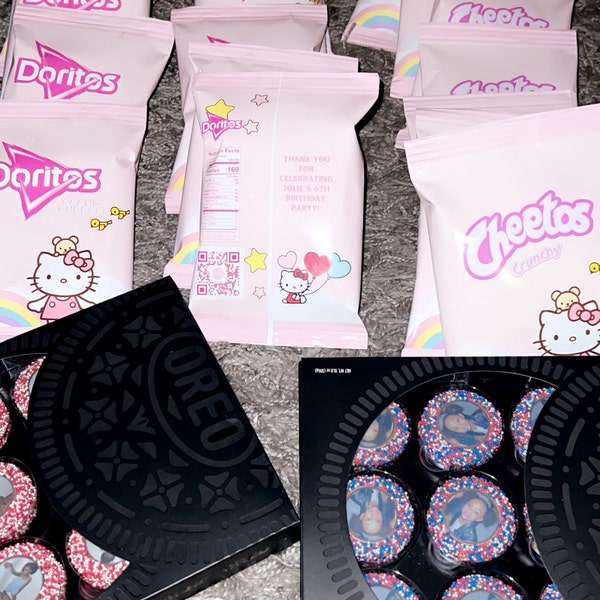 Hello Chips Kitty Party Chip Bags Sanrio Kitty Birthday Party Treats ...