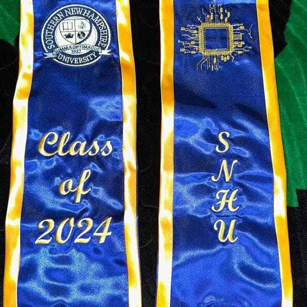 Custom College Graduation Sash, Personalized Graduation Stole, Custom ...