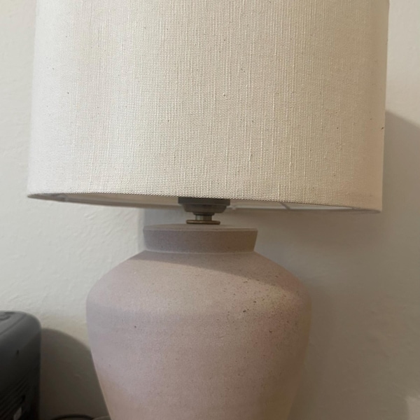 Handmade Dimmable Ceramic Table Lamp With Sanded Stone Speckled Texture ...
