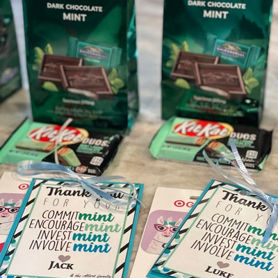 Teacher Appreciation Printable Gift Tags, Thank You Mint Tag Back to ...