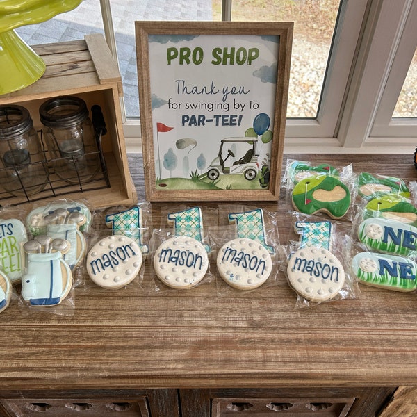 1/DZ Hole in One Birthday Cookie | First Birthday Cookies | Golf ...