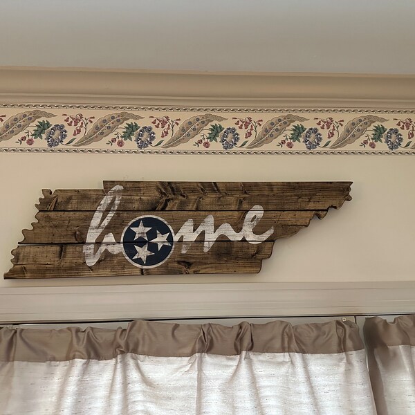 Tennessee State Flag Wooden Cut Out - Etsy