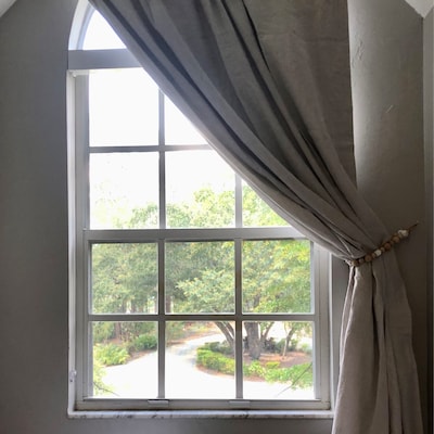 Linen Flat Sheet in Charcoal Grid windowpane Pattern. Custom - Etsy