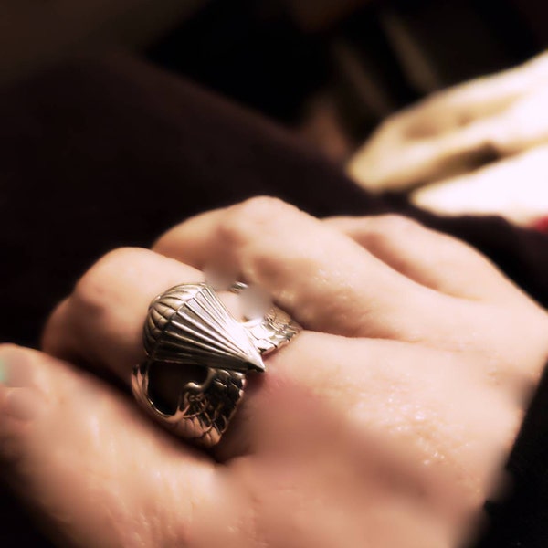 U.S. Army Airborne Basic Parachutist Badge Jump Wing Ring - Etsy