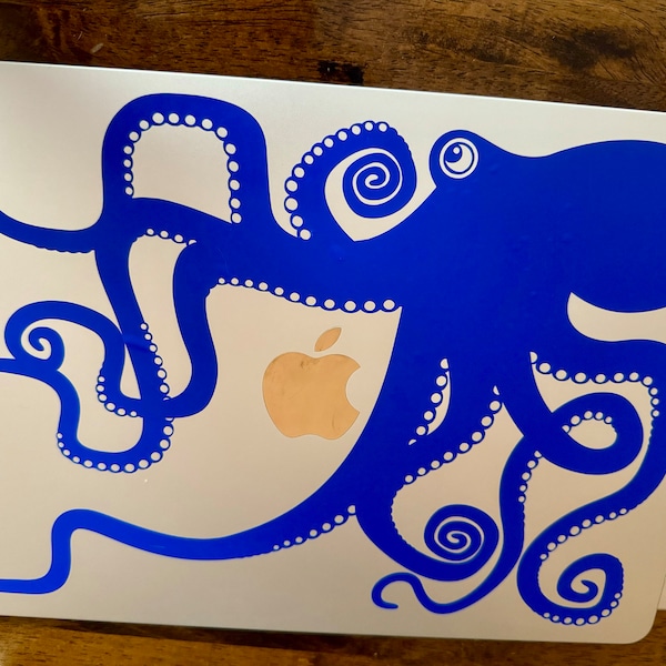 Octopus Vinyl Laptop Decal for MacBook and PC: Sea Creature Laptop ...