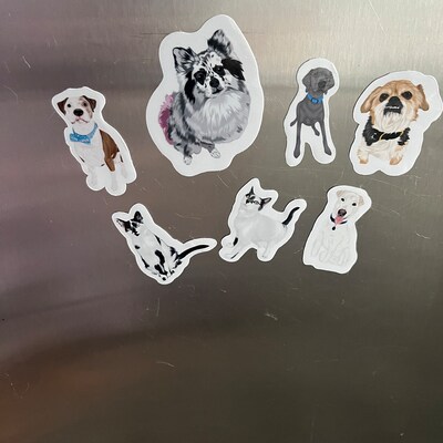 Personalized Dog Stickers Hand Drawn Custom Pet Sticker, Custom Dog ...