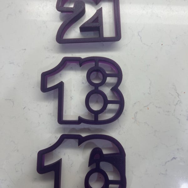 16 Sixteen Number Cookie Cutter and Fondant Cutter and Clay Cutter - Etsy