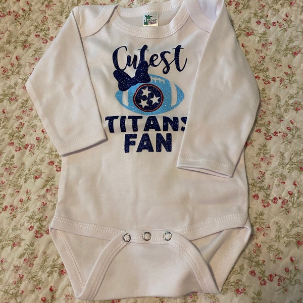 Cutest Titans Fan Football Bodysuit Outfit for Baby Girl - Etsy