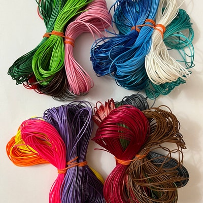 1mm and .5mm Waxed Polyester Cord Korean Cord 10 Yards - Etsy