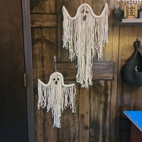 Halloween Macrame Ghost Spooky Wall Hanging for Gothic Decor V73 - Etsy ...