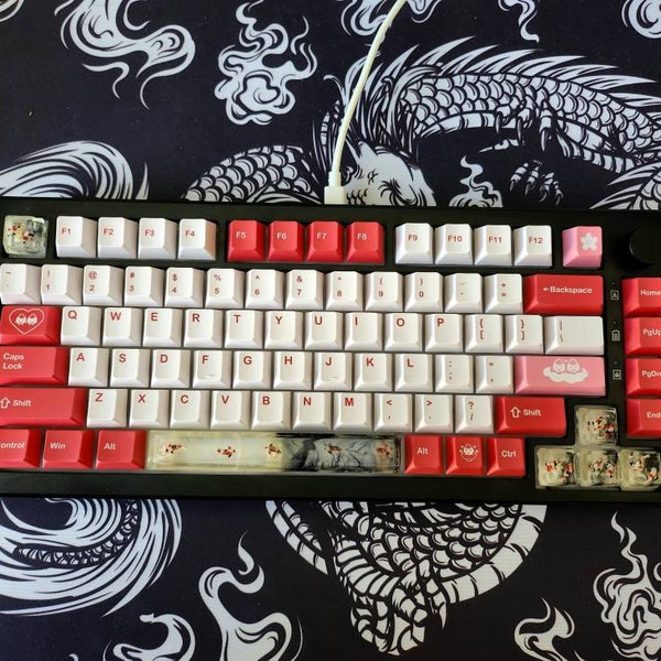 GMK Minimal Black and White Keycaps | Cherry Profile Keycaps Set | PBT ...