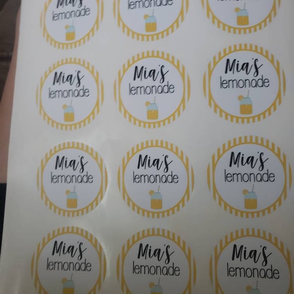 Lemonade Favor Sticker Tag - Lemon First Birthday - Lemon Party Decor ...
