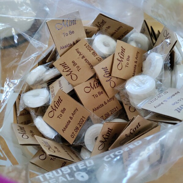 100 Custom Wedding Mints,mint to Be Wedding Favor,personalized Wedding ...