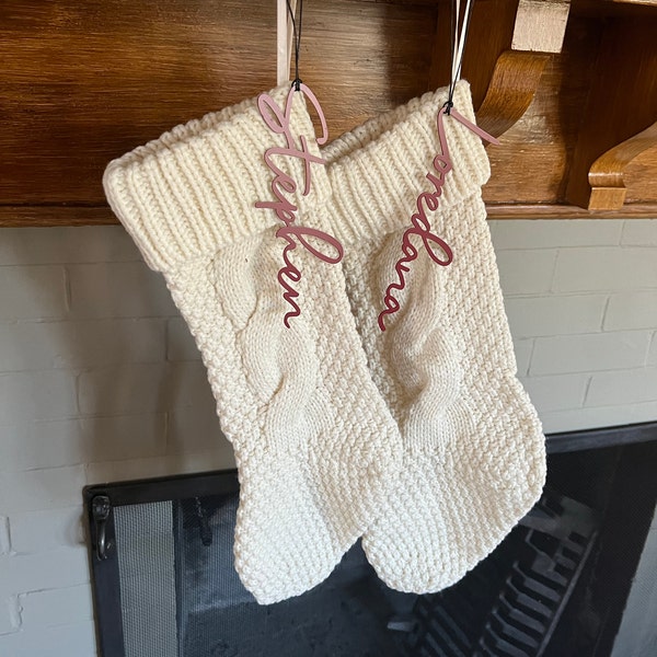 Stocking Name Stocking Names Metal Stocking Name Tag Christmas Decor ...