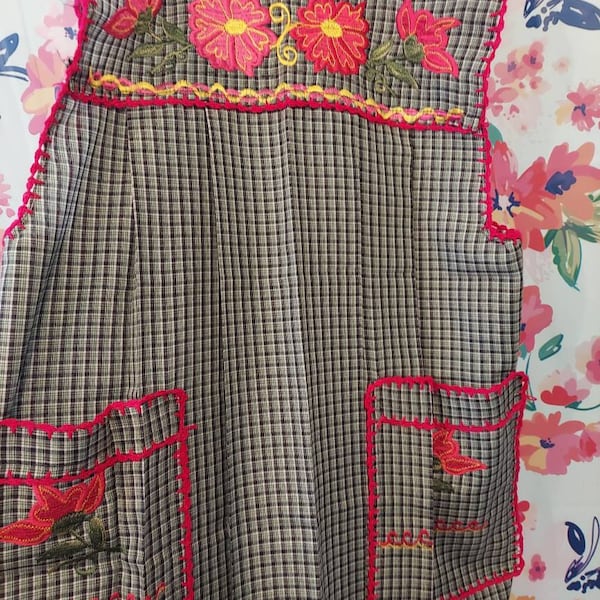 Mandil Mexicano Traditional Mexican Kitchen Apron Cooking Cleaning ...