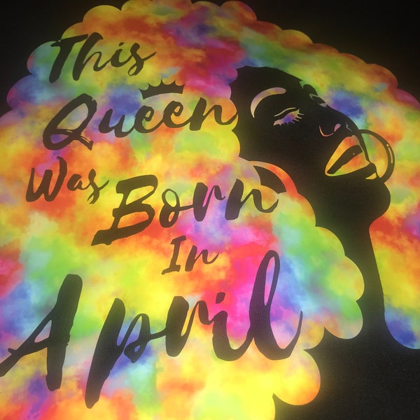 This Queen Was Born in April Svg, April Girl Svg, April Birthday Svg ...