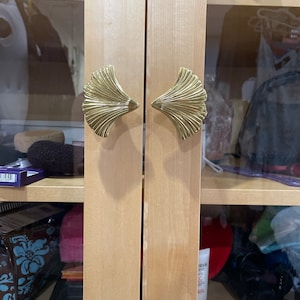 Brass Ginkgo Knobs , Ginkgo Drawer Pulls, Wardrobe Knob Cabinet Knobs Modern Drawer Knob - Etsy