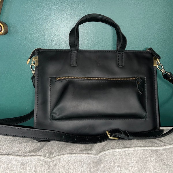 Womens Leather Bag for Laptop, Small Leather Laptop Bag for 13,14,15,16 ...