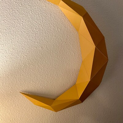 Papercraft Moon DIY Lamp Decor 3d Origami Low Poly Lantern - Etsy