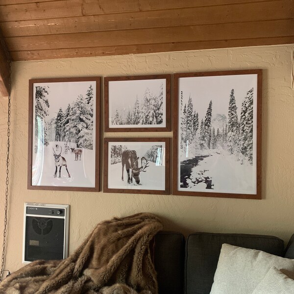 Winter Gallery Wall Decor. Nordic Christmas Wall Art Set of 6 Prints ...