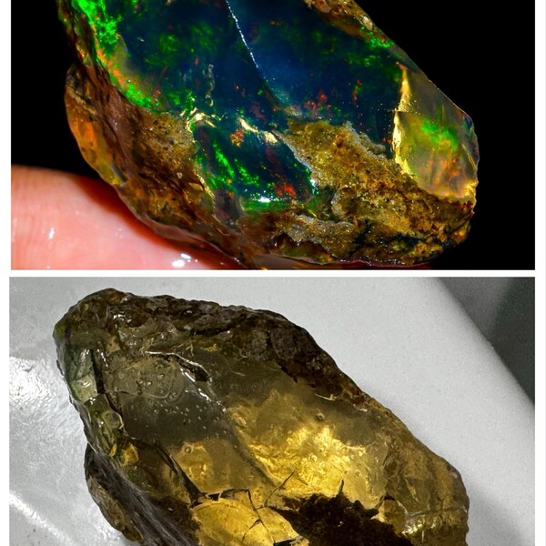 30ct Lot AAA Grade Ethioian Opal Raw, Multi Fire Opal Rough, Ethiopian Opal, Loose Gemstone Opal ...