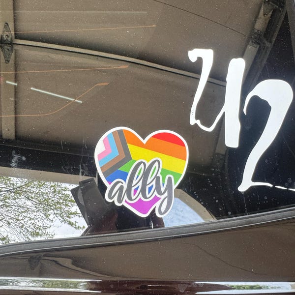 Ally Pride Sticker Door Decal - Pride Window Sticker | LAMINATED | Ally ...