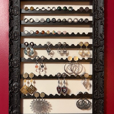 8 Wood Earring Holders DIY Pierced Ears Organizer - Etsy