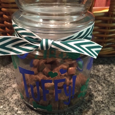 Pet Treat Jar, Dog Treat Container, Cat Treat Jar, Personalized Pet ...