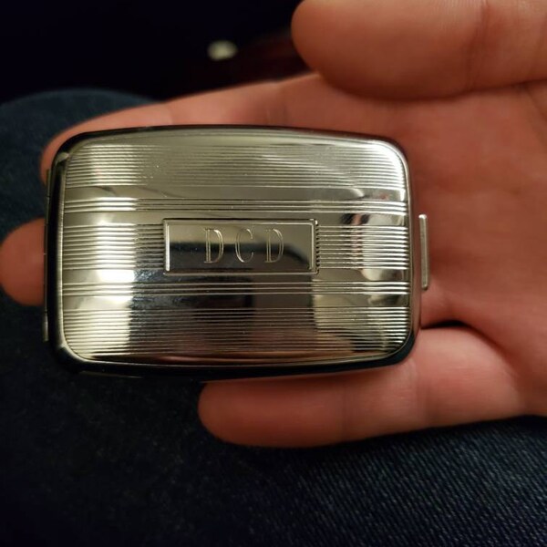 Personalized Pill Box Custom Engraved Stylish Linear Design Two ...