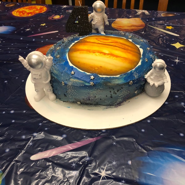 Jupiter Solar System Planet Birthday ~ Edible 2D Fondant Birthday Cake ...