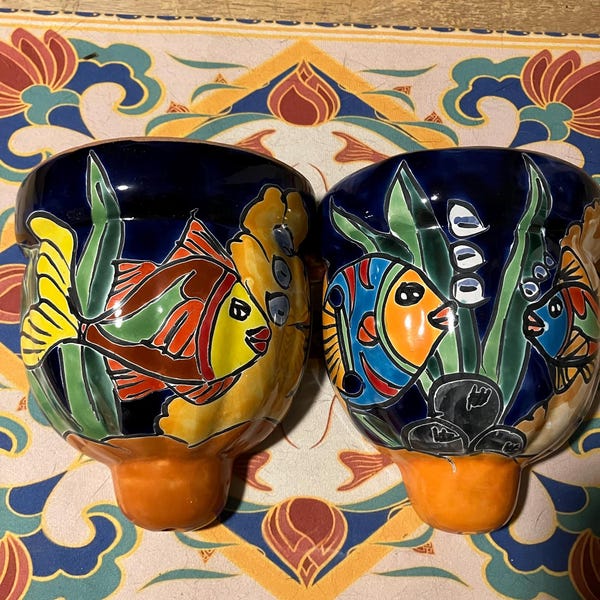 7 Multicolor Talavera Knobs - Etsy