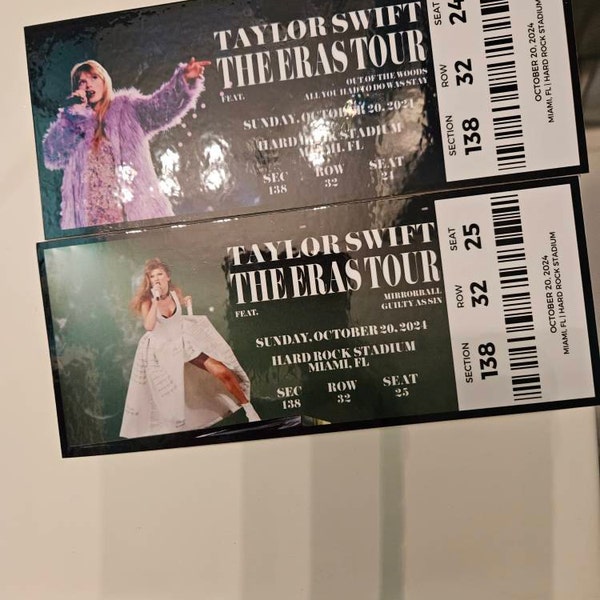 Physical Ticket Custom Personalized Laminated Concert Event Ticket ...