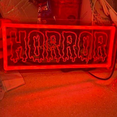 HORROR Movie Neon Sign,gothic Decor,movie Room Display Gift for Horror ...