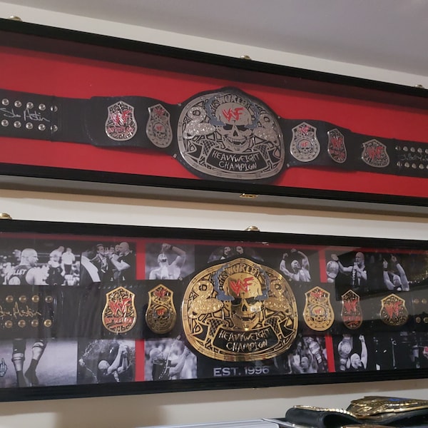 Wrestling Belt 54" Display Case Cabinet W/98% UV Acrylic Door- Lockable ...