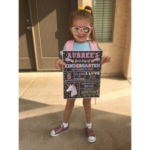 Unicorn First Day of School Sign, Back to School Sign, First Day of ...