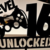 Gamers 13th Birthday Cake Topper, Geek Birthday Party, Level 13 ...