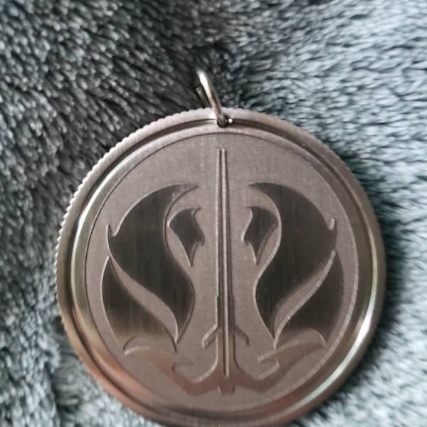 Bendu Gray Jedi Order Emblem & Code Challenge Coin Real Stainless Steel ...
