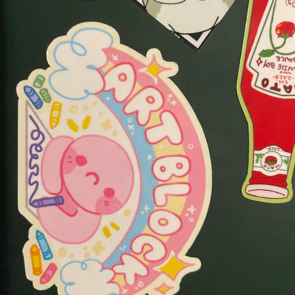 Sparkly Art Block Waterproof Stickers! - Etsy