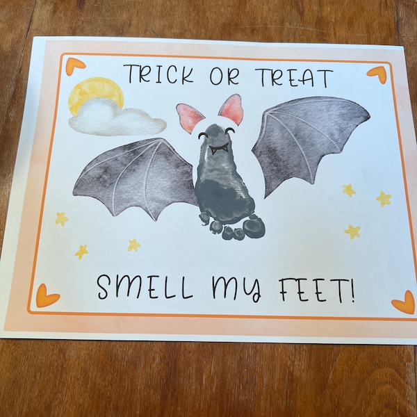 Trick or Treat Smell My Feet, Halloween DIY Toddler Craft, Baby's First ...