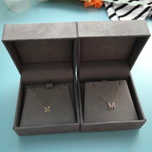 Small Initial Necklace 14k Gold/ Initial Necklace / 14k Gold Letter ...